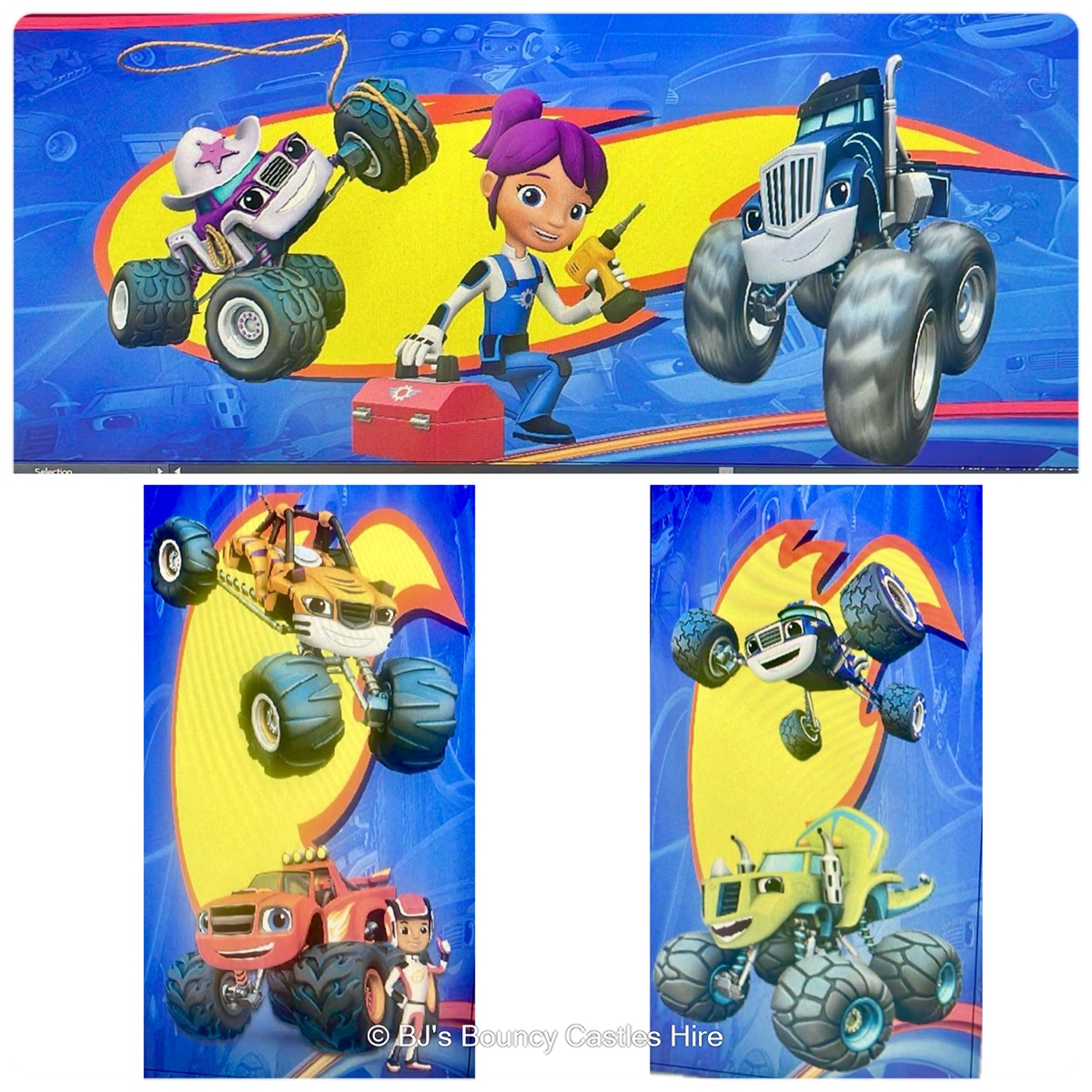Blaze Monster Trucks Mini Bouncy Castle Hire | Orpington, Oxted & Croy