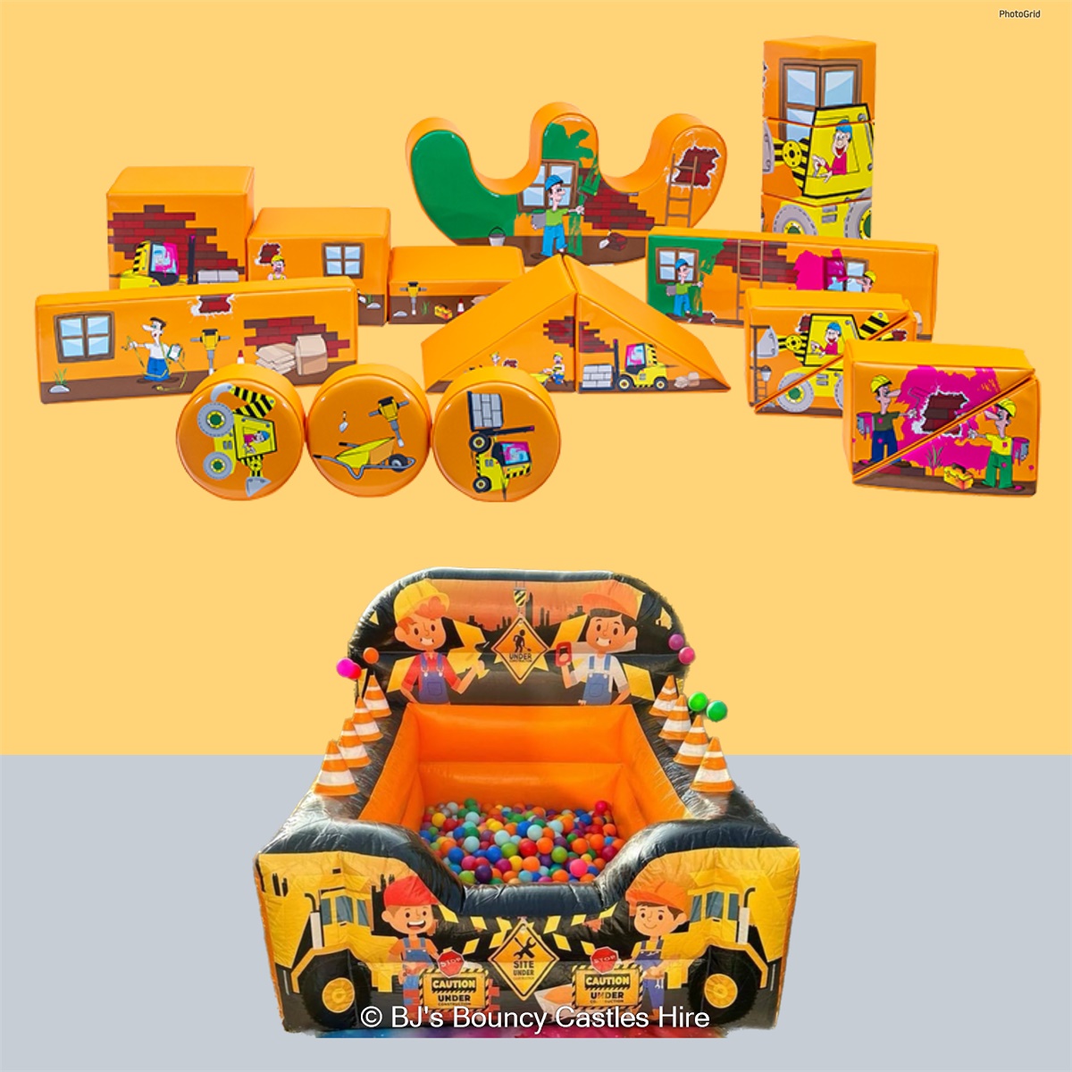Construction Bouncy Castle Hire | Inflatables & Soft Play Packages