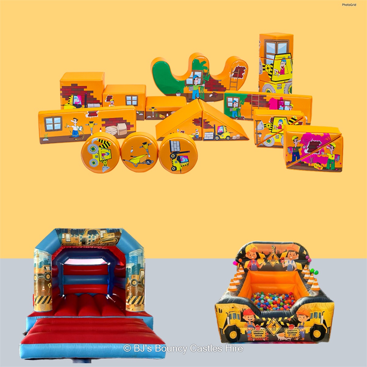 Construction Bouncy Castle Hire | Inflatables & Soft Play Packages