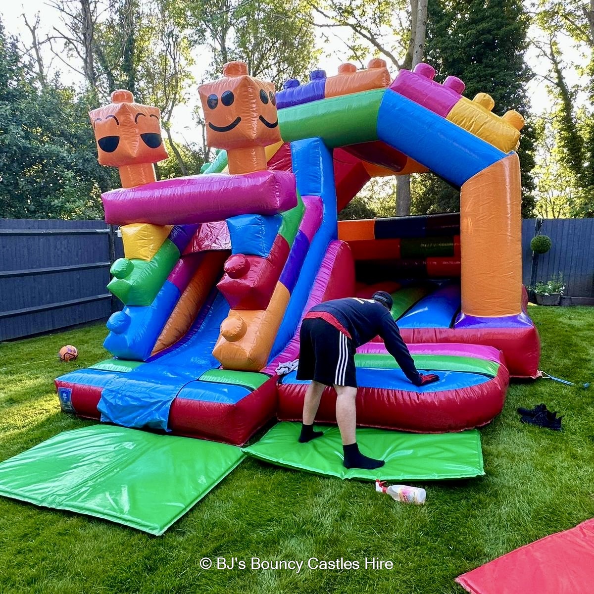 Bounce & Slide Lego 3D 'Large' - Bouncy Castles Hire and Event Hire in ...