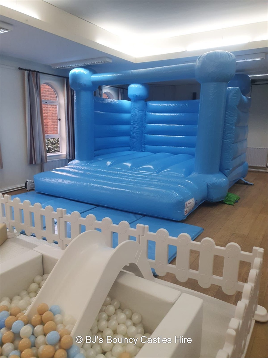 Pastel Blue Bouncy Castles Hire | Pastel Soft Play - Bexley Kent