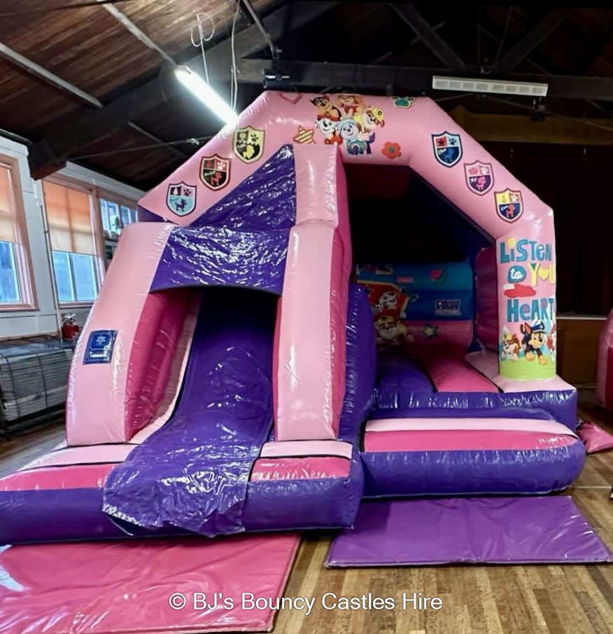 Paw Patrol Pink Bounce & Slide Hire | Orpington, Bexley, Croydon