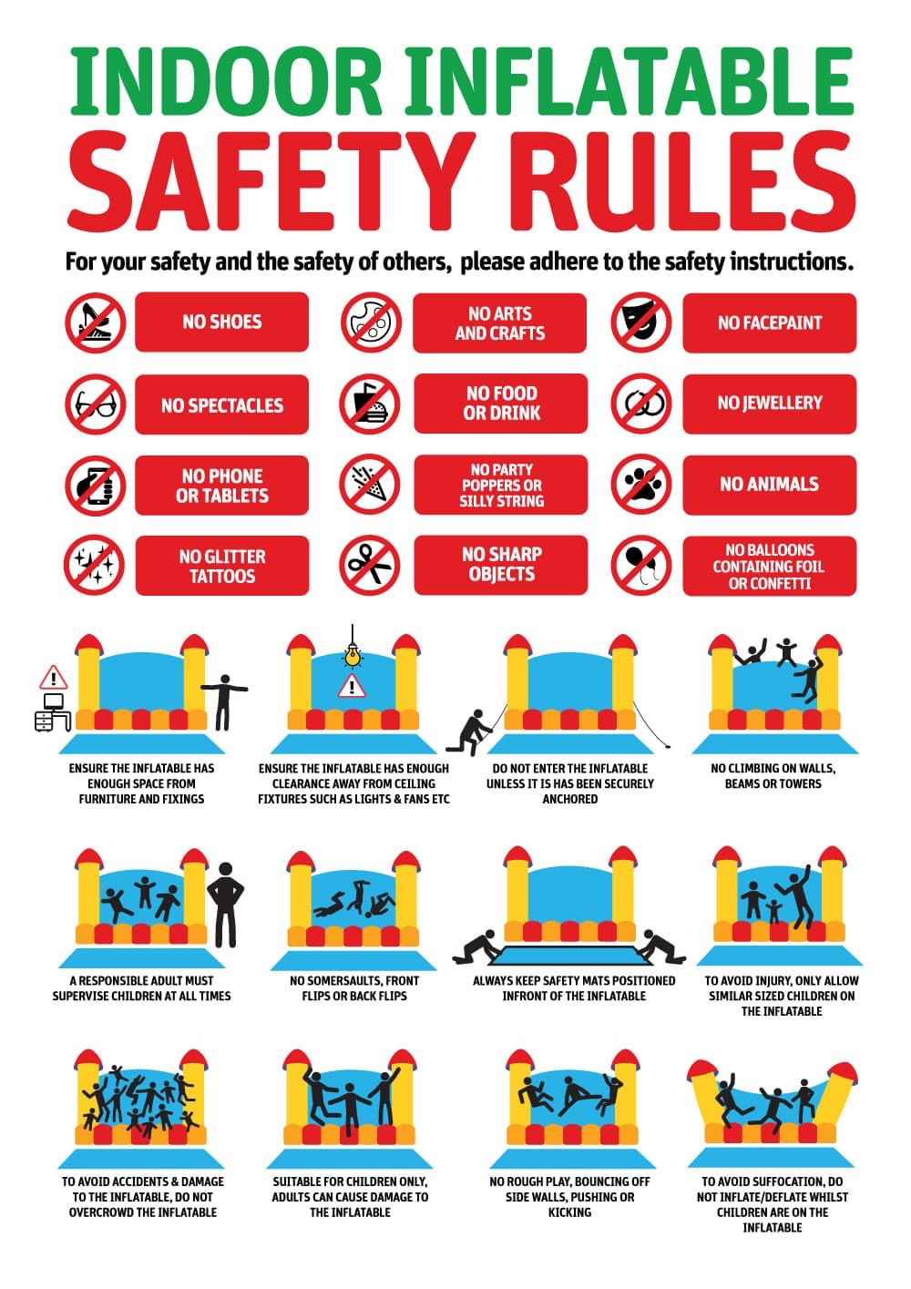 Safety Info | Bouncy Castle Hire & Soft Play Hire Surrey & Kent